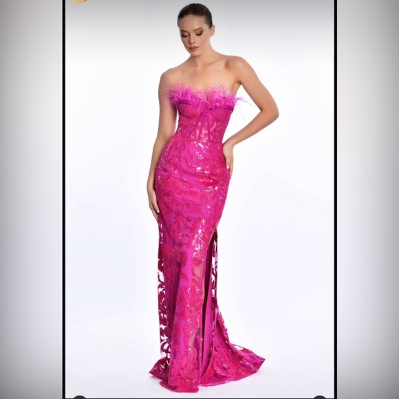 Alfa Beta | Dresses | Alfa Beta Dcollet Evening Dress With Corset Top ...